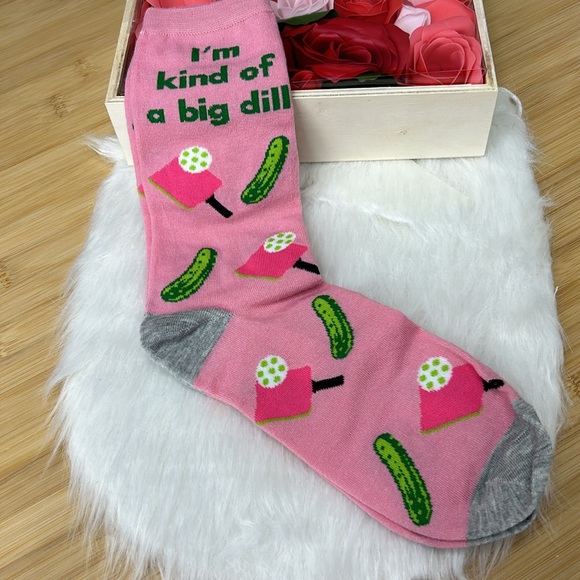 Accessories | Crew Socks Im Kind Of A Big Dill Print Nwot | Poshmark
